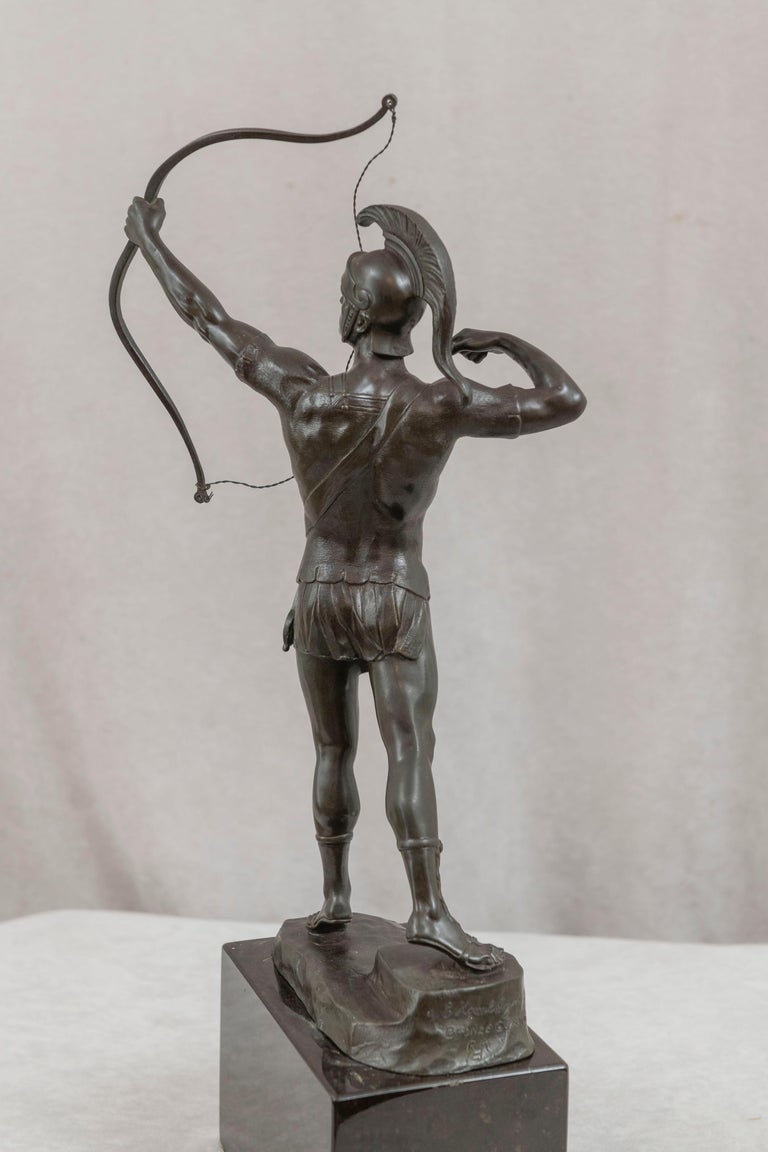 Bronze Figure of a Roman Archer/Warrior, German, Signed Hamburger, ca ...