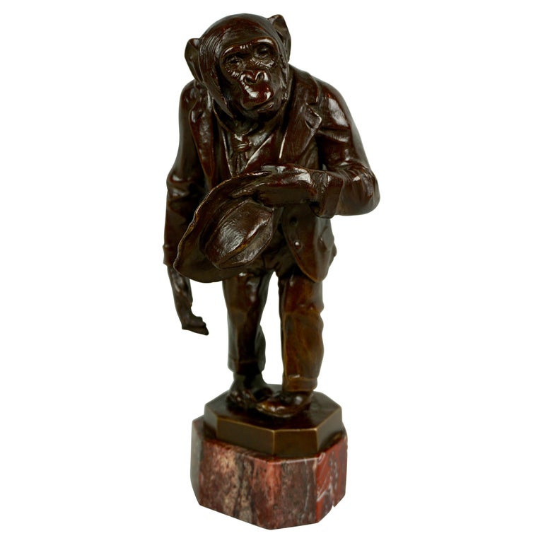 Joseph Franz Pallenberg (German 1882-1946) Signed Bronze of Chimpanzee ...
