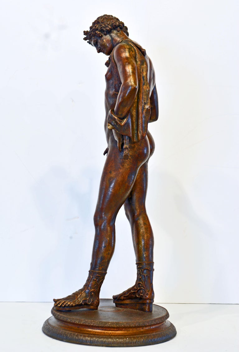 Bronze Figure of Narcissus After the Antique by Chiurazzi Foundry ...