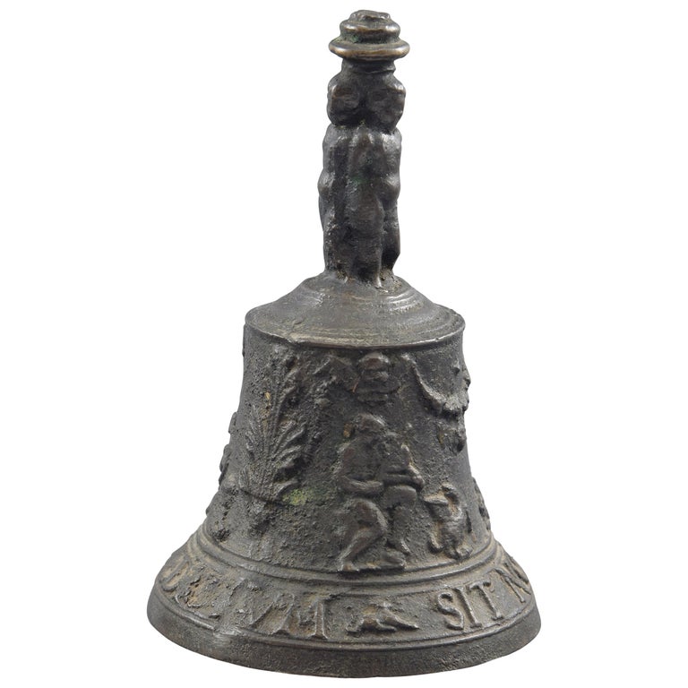 Bronze Flemish Bell, with Clapper, 16th Century at 1stDibs
