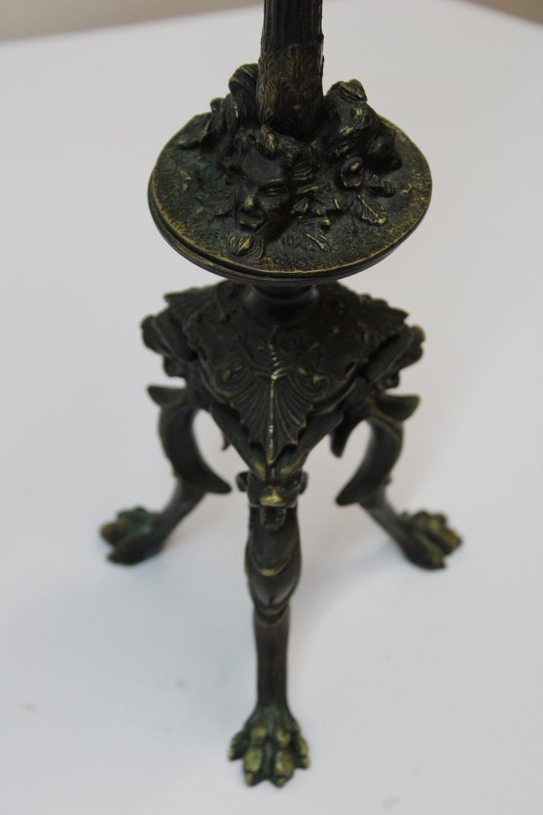 Bronze French Style 3 Branch Candelabra For Sale at 1stDibs