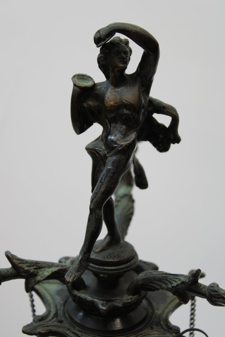 Bronze French Style 3 Branch Candelabra For Sale at 1stDibs