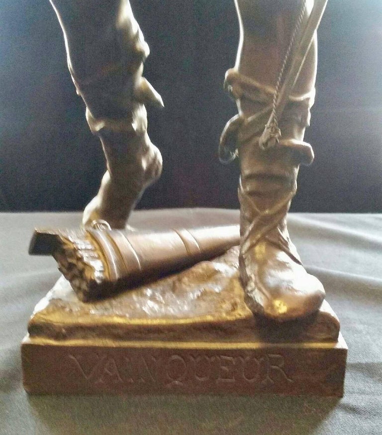 Bronze French "Vainqueur" Sculpture by Eugene Marioton at 1stDibs ...