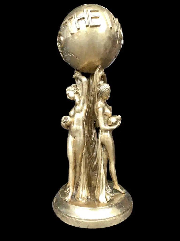 Bronze Gold Gild Statue 'the World Is Yours', 20th Century at 1stDibs ...