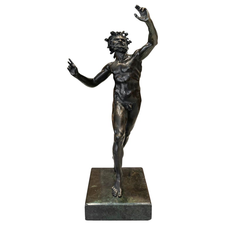 Bronze "Grand Tour", Replica of the Satyr of Pompei, Bronze, circa 1900 ...