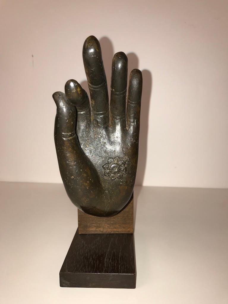 Bronze Hand of Buddha in the Vitarka Mudra at 1stDibs