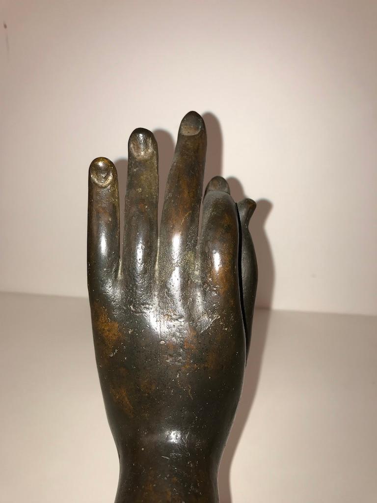 Bronze Hand of Buddha in the Vitarka Mudra at 1stDibs
