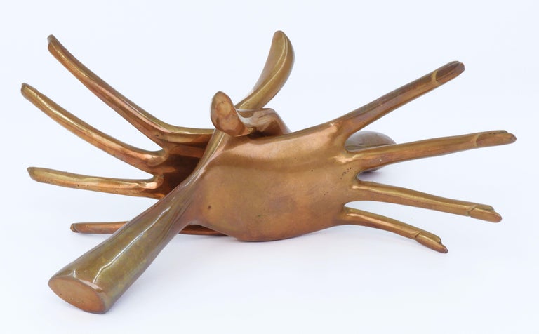 Bronze Hand Sculptures by French Artist Yves Lohe Signed For Sale at ...