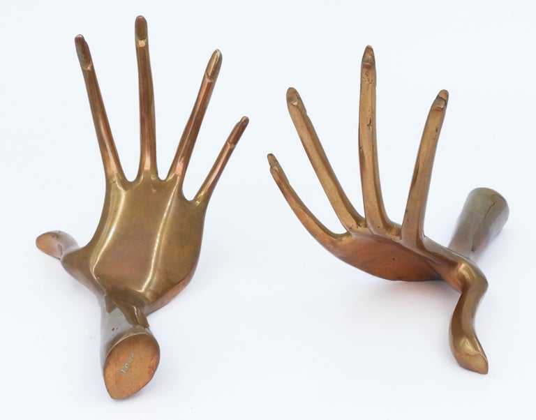 Bronze Hand Sculptures by French Artist Yves Lohe Signed For Sale at ...