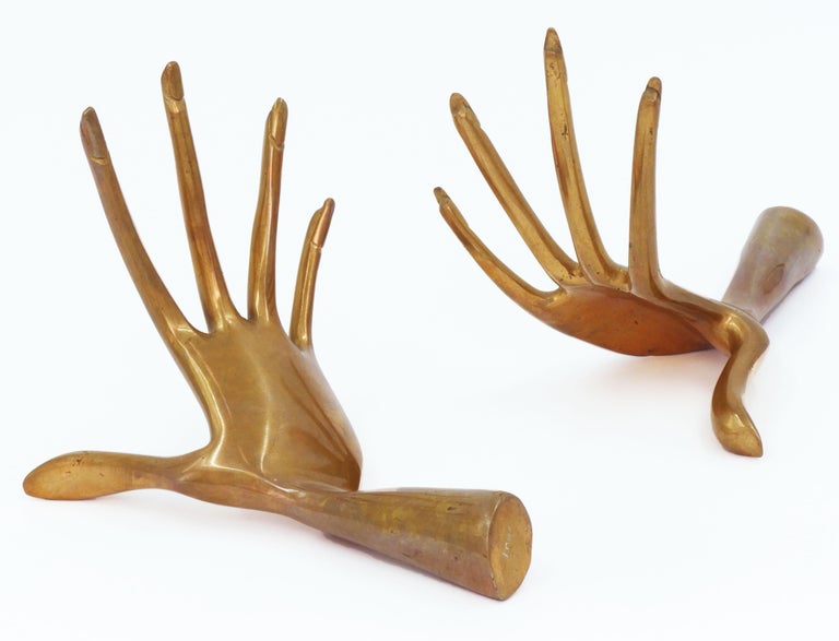 Bronze Hand Sculptures by French Artist Yves Lohe Signed For Sale at ...