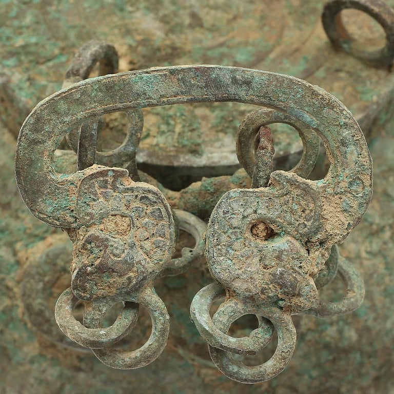 Bronze Hu Ceremonial Vessel Chinese Han Dynasty with Cover at 1stDibs