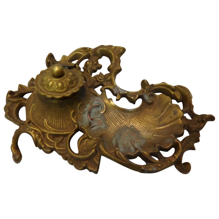 Bronze Ink Well Art Nouveau For Sale at 1stDibs