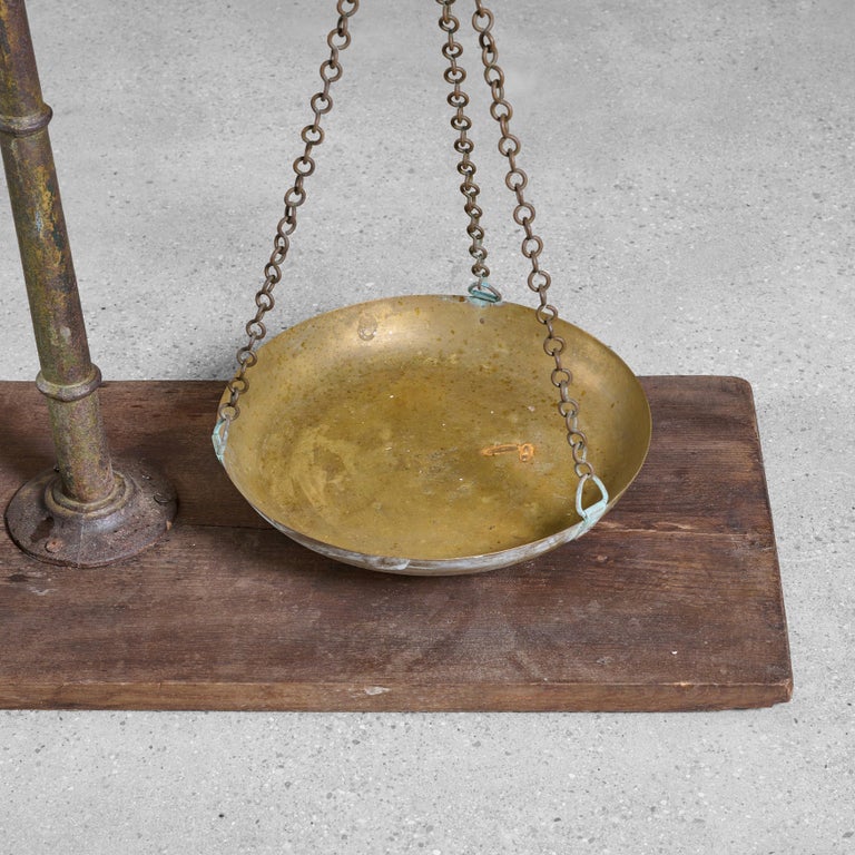 Bronze and Iron Two Arm Scale For Sale at 1stDibs