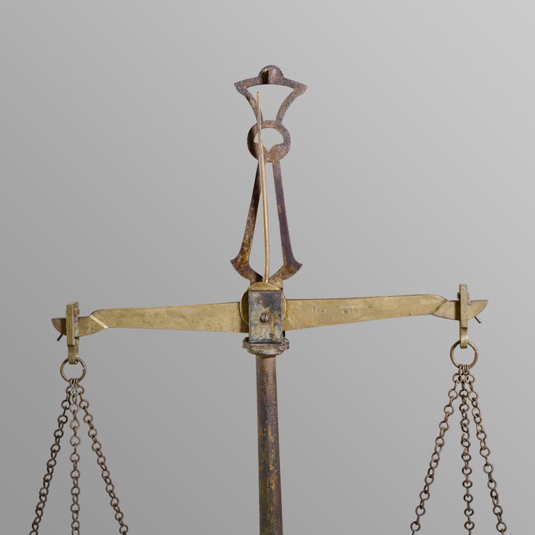 Bronze and Iron Two Arm Scale For Sale at 1stDibs