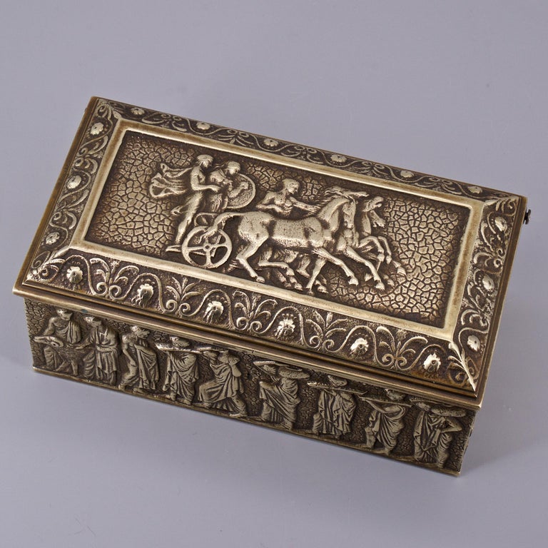 Bronze Jewelry Box Ancient Sarcophagus Reliefs Greek Roman Caesar ...