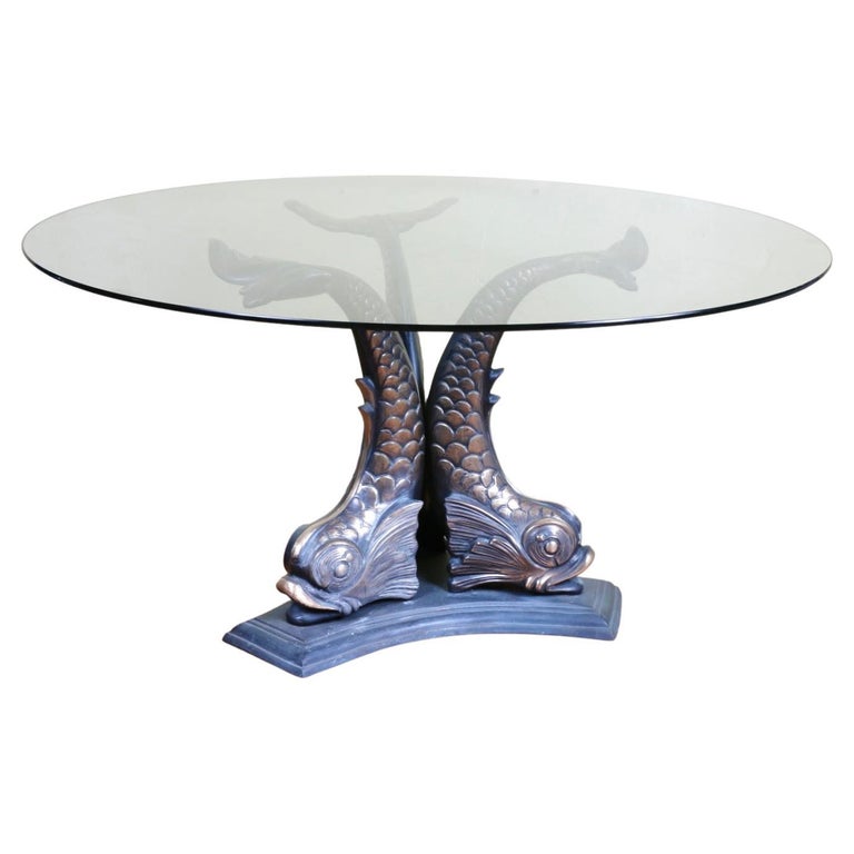 Bronze Koi Fish Center Table For Sale at 1stDibs