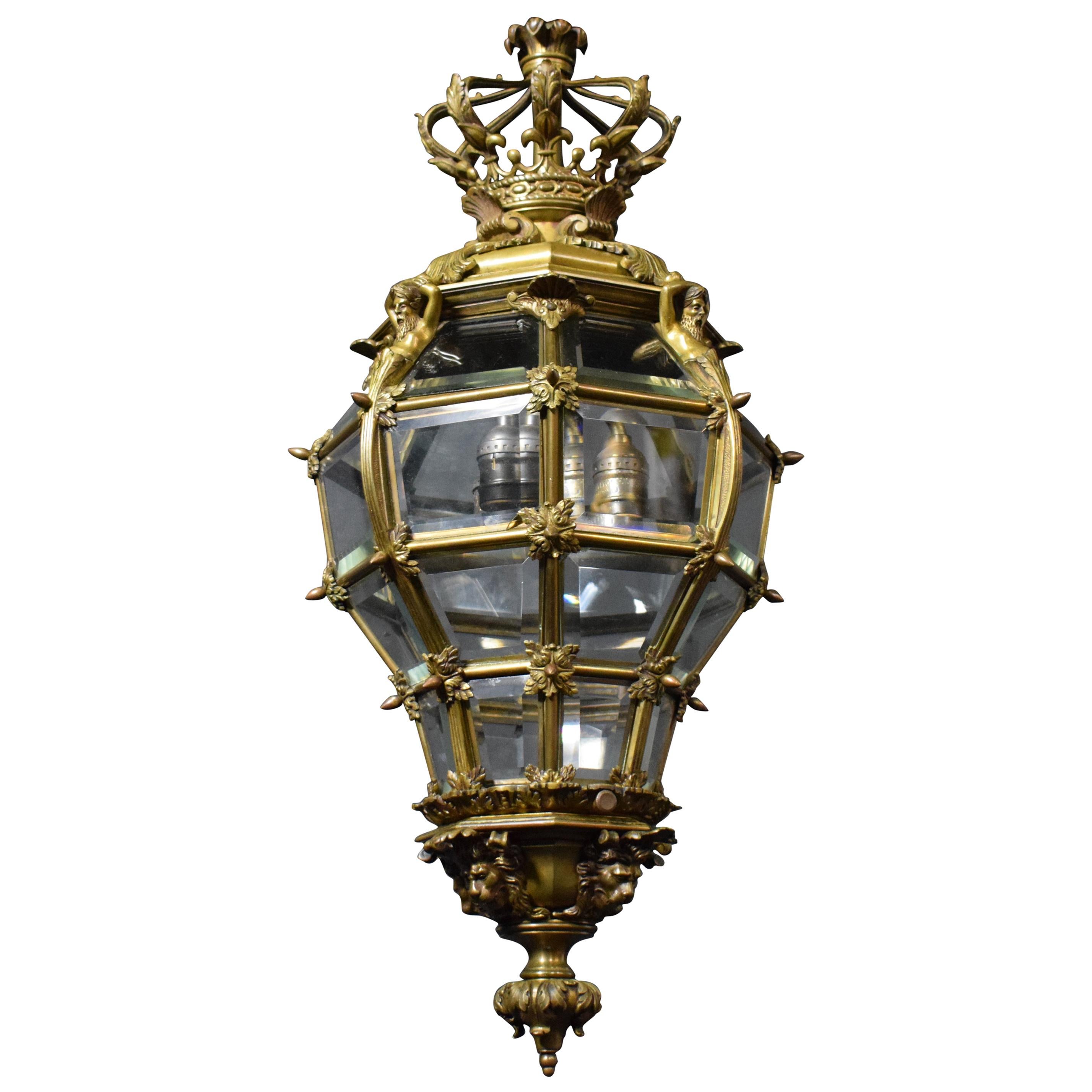 Cut Crystal Lantern For Sale at 1stDibs