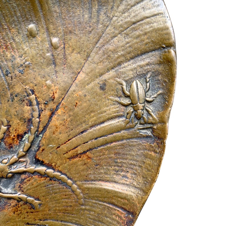 Bronze Leaf and Bug Dish at 1stDibs