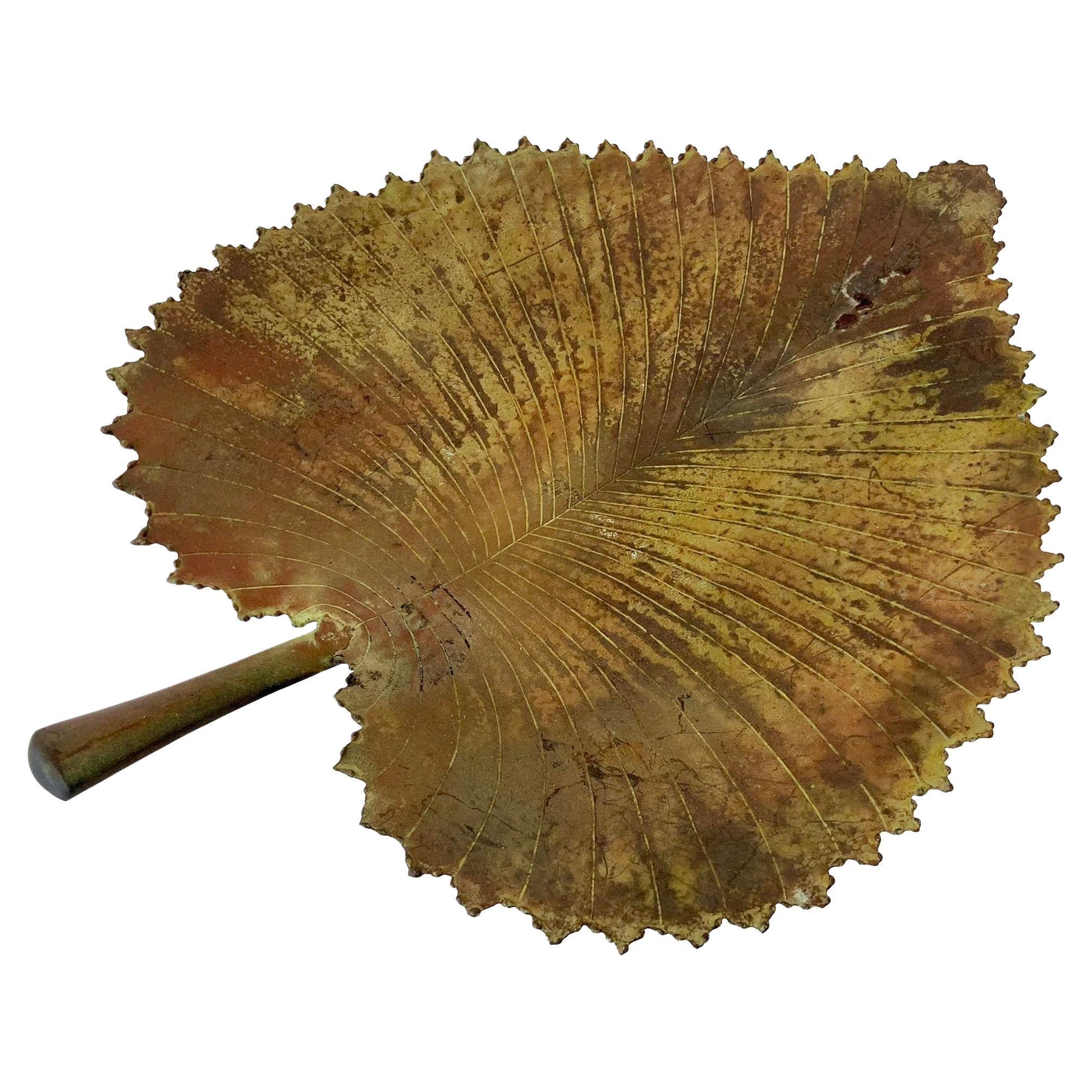Bronze Leaf Centerpiece Sculpture #8 For Sale at 1stDibs