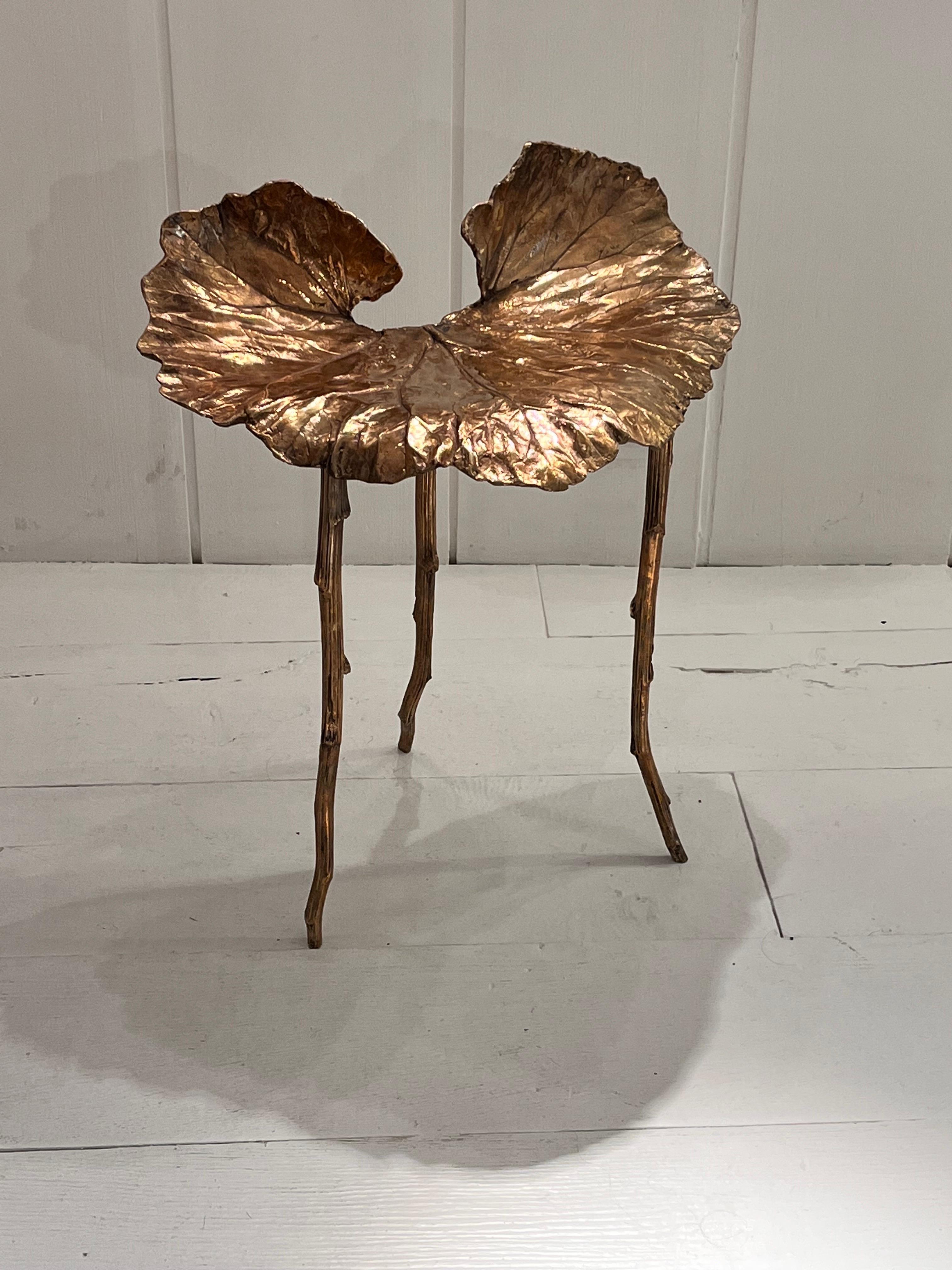 Bronze Leaf Stool by Clotilde Ancarani For Sale at 1stDibs