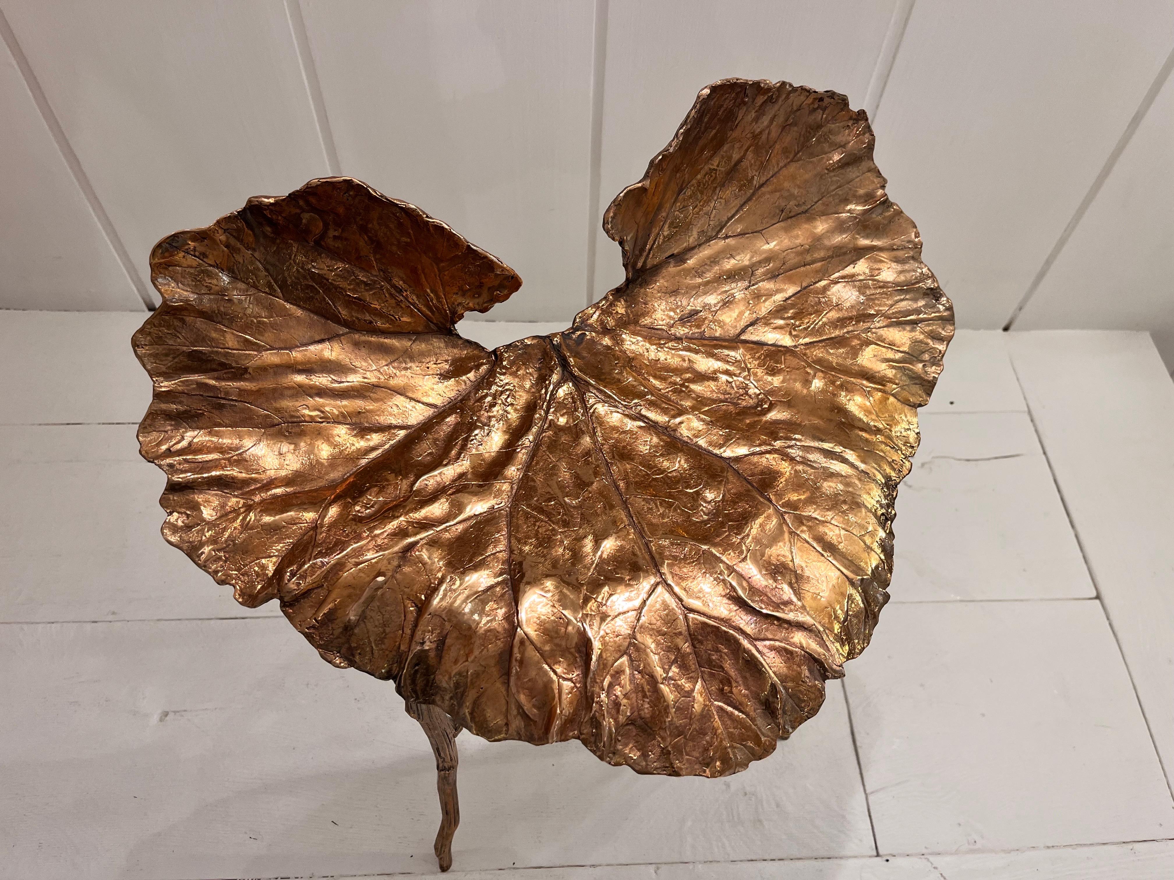 Bronze Leaf Stool by Clotilde Ancarani For Sale at 1stDibs