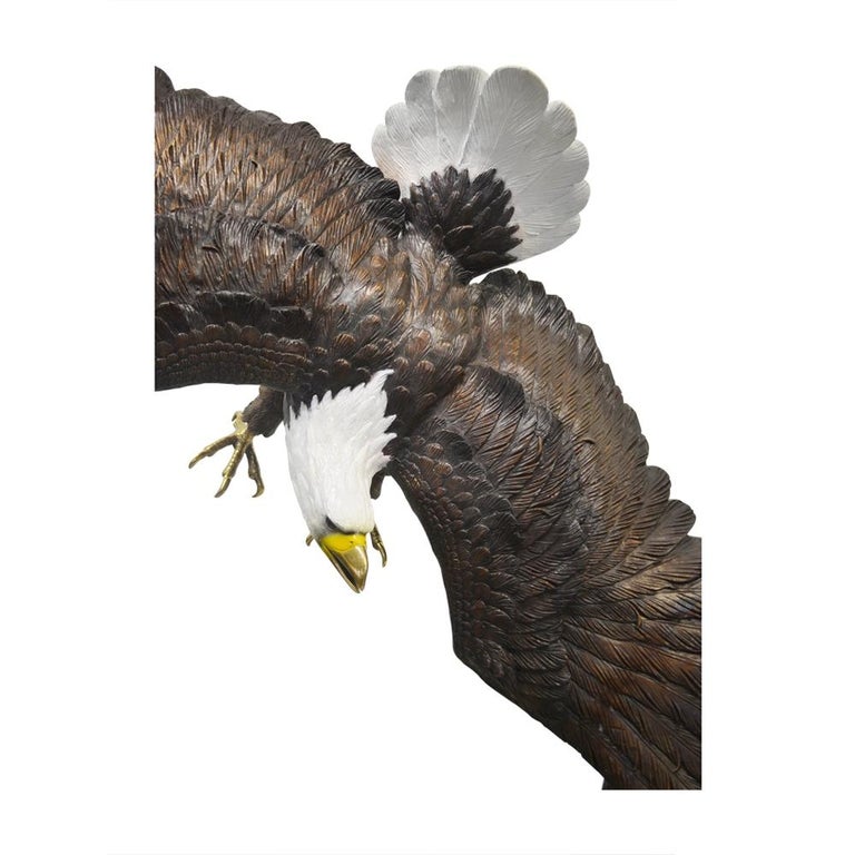 Bronze Life-Sized Eagle Statue, "Flying Freedom" For Sale at 1stDibs