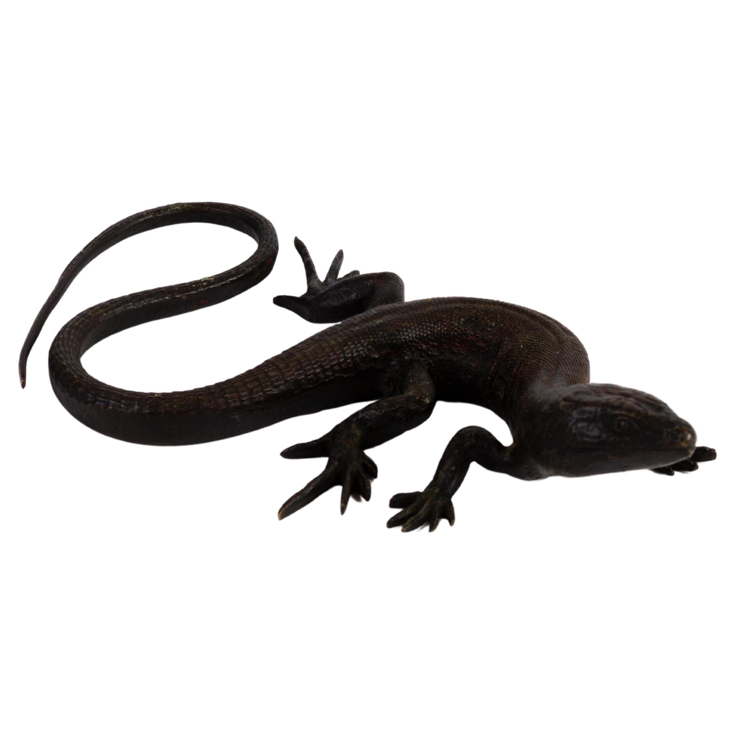 Bronze Lizard Sculpture 19th Century For Sale at 1stDibs