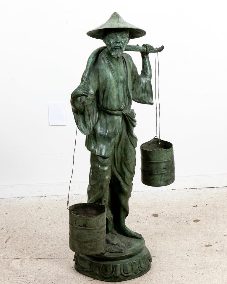 Bronze Male Chinese Figure For Sale at 1stDibs