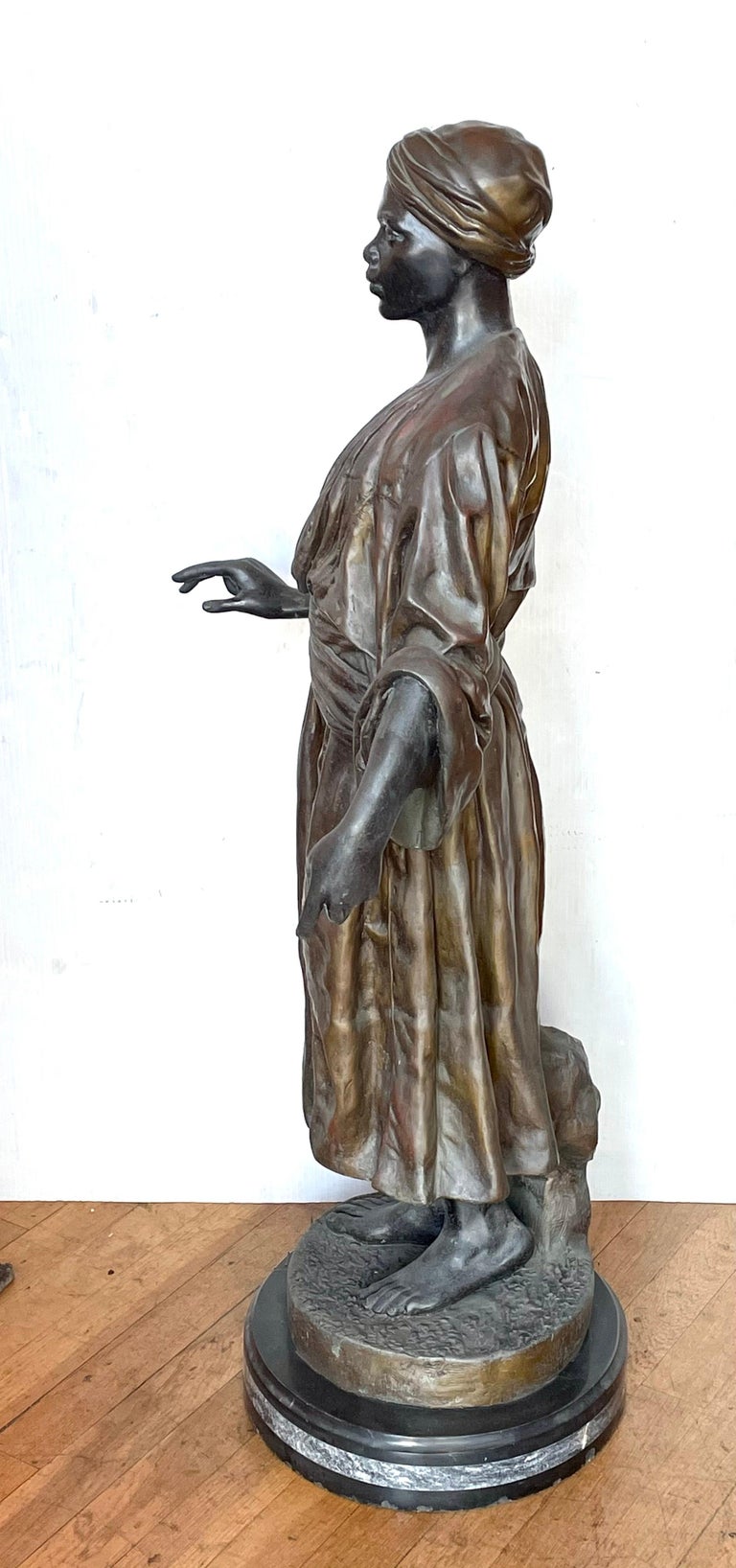 Bronze and Marble Sculpture by Listed Artist Charles Renee Masse Jeune ...