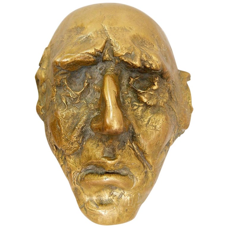 Bronze Mask Sculpture For Sale at 1stDibs