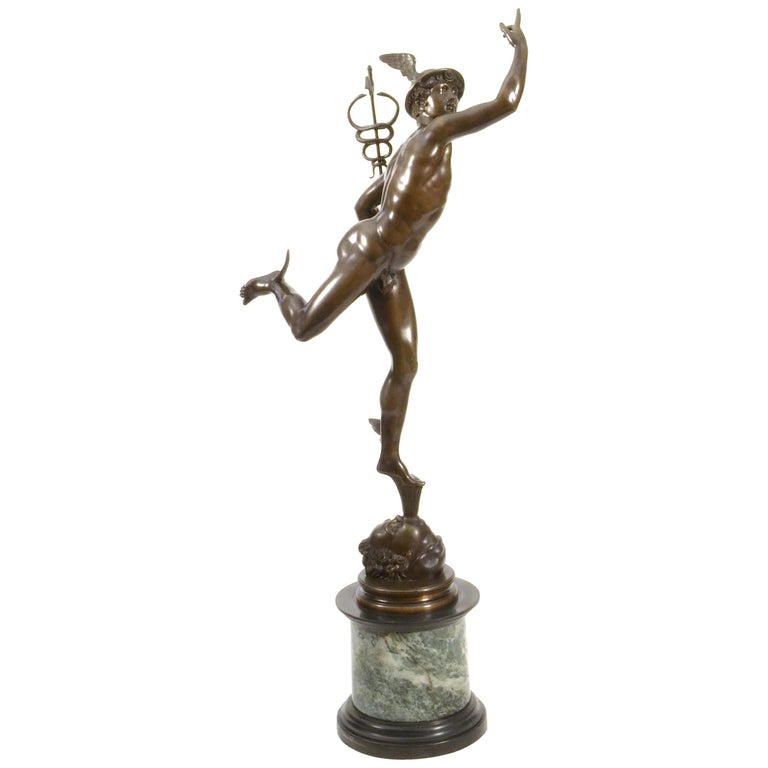 Bronze Mercury Signed Beneditto Borschetti at 1stDibs
