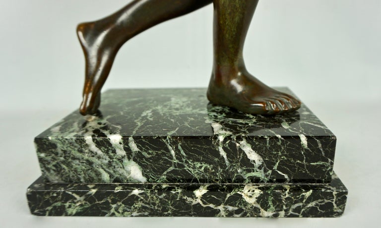 Bronze Model of the Discobolus of Myron a Classical Greek Sculpture at ...