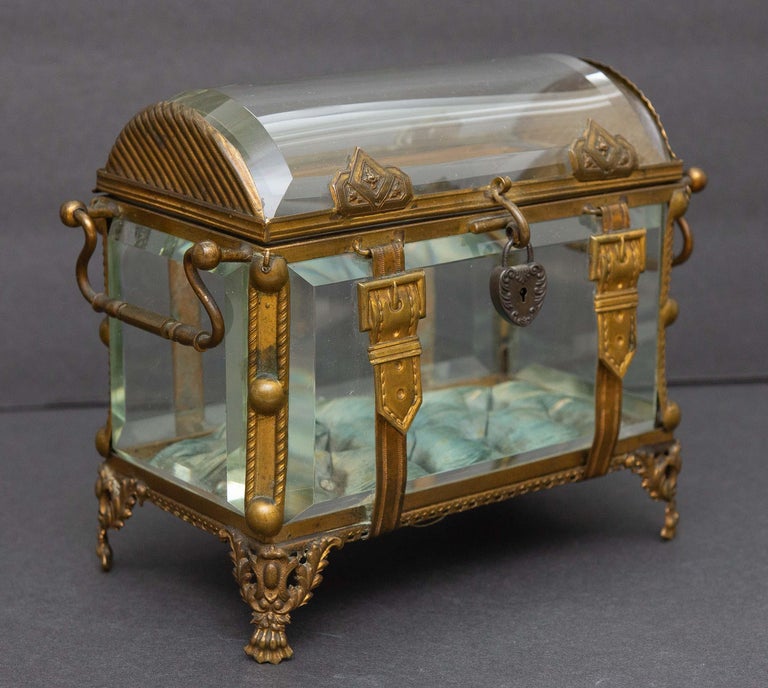 Bronze Mounted Beveled Glass Decorative Box 19th Century For Sale at ...