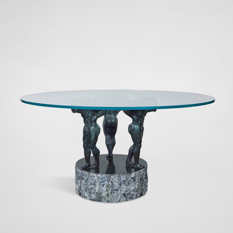 Bronze Neoclassical Table Base by Mastercraft For Sale at 1stDibs