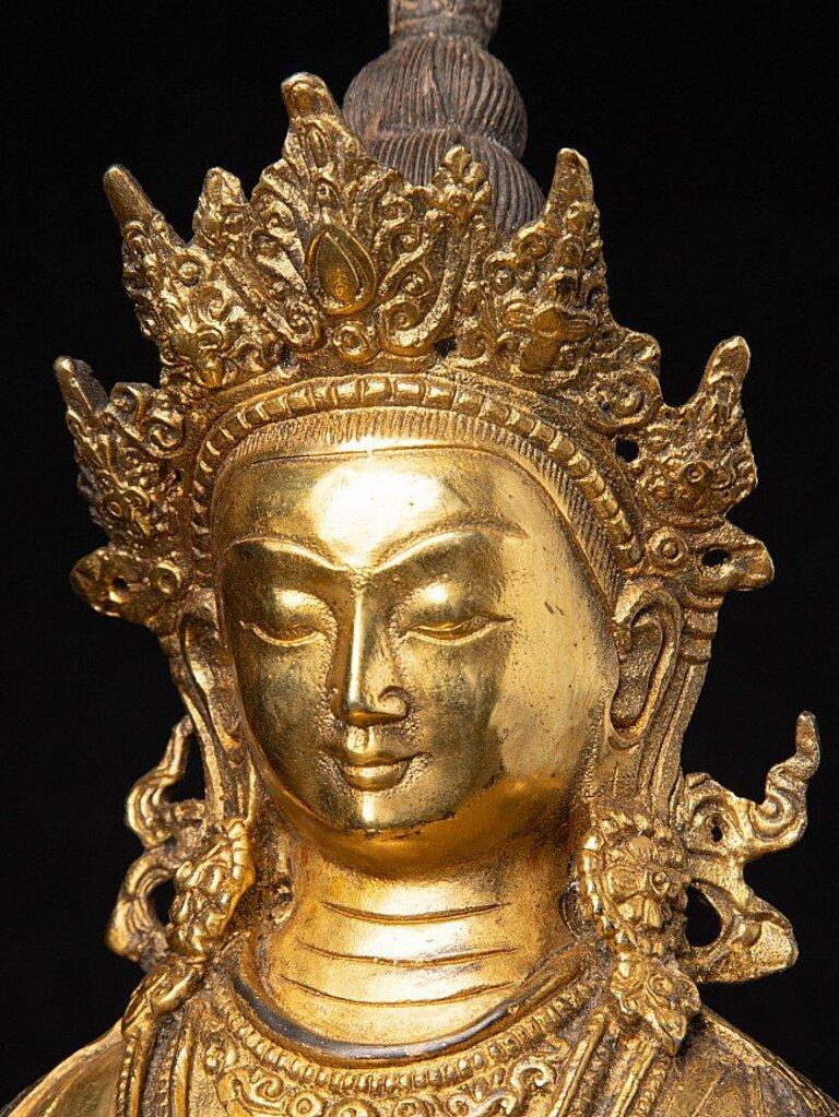 Bronze Nepali Bodhisattva Statue from Nepal For Sale at 1stDibs