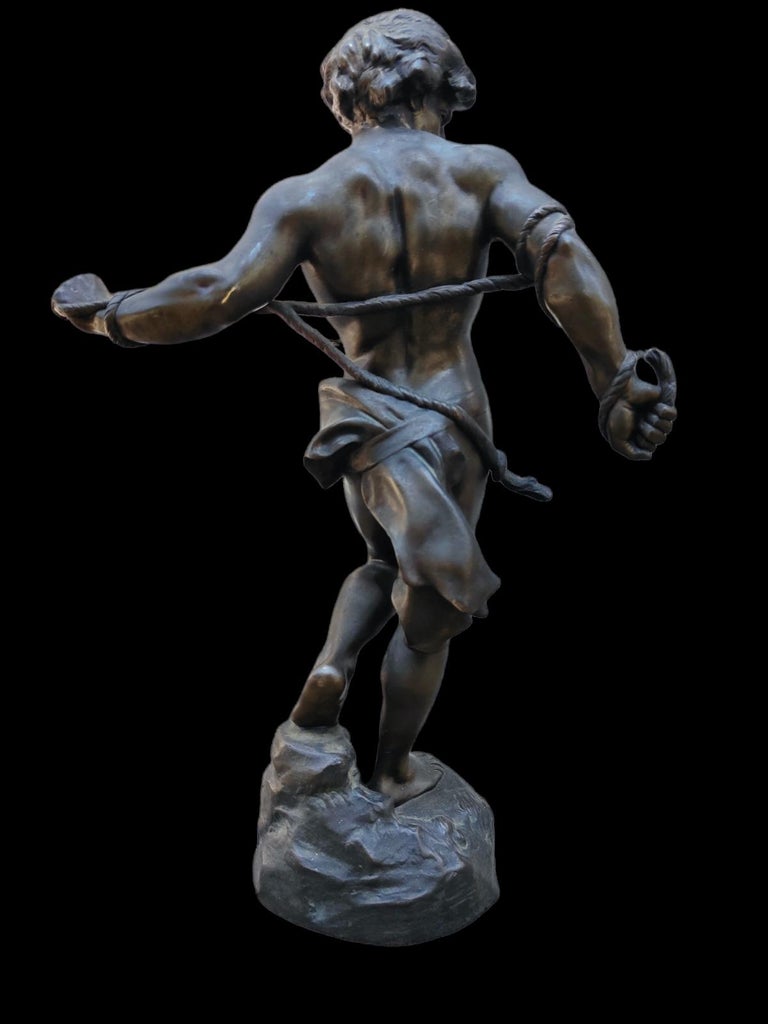 Bronze "Nil Virtuti Invium" by Henri Désiré Gauquié '1858-1927' For ...