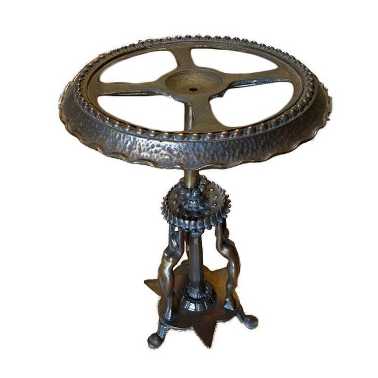 Bronze Nude Figural Art Deco Smoking Side Table by Frankart For Sale at ...