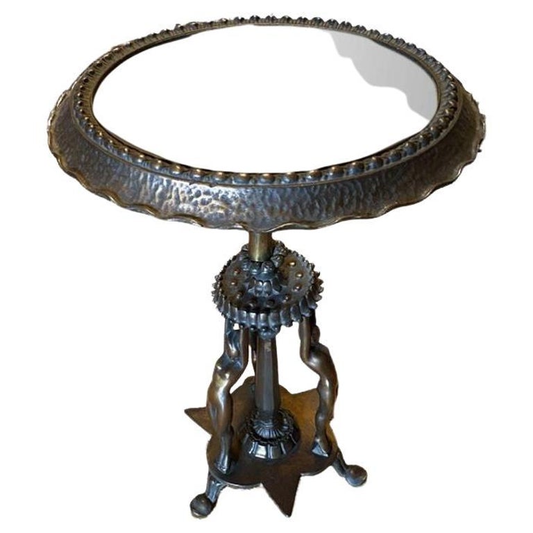 Bronze Nude Figural Art Deco Smoking Side Table by Frankart For Sale at ...