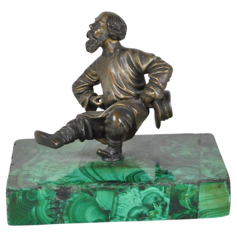 Bronze of a Russian Dancer, on Malachite Base, Xixth Century For Sale ...