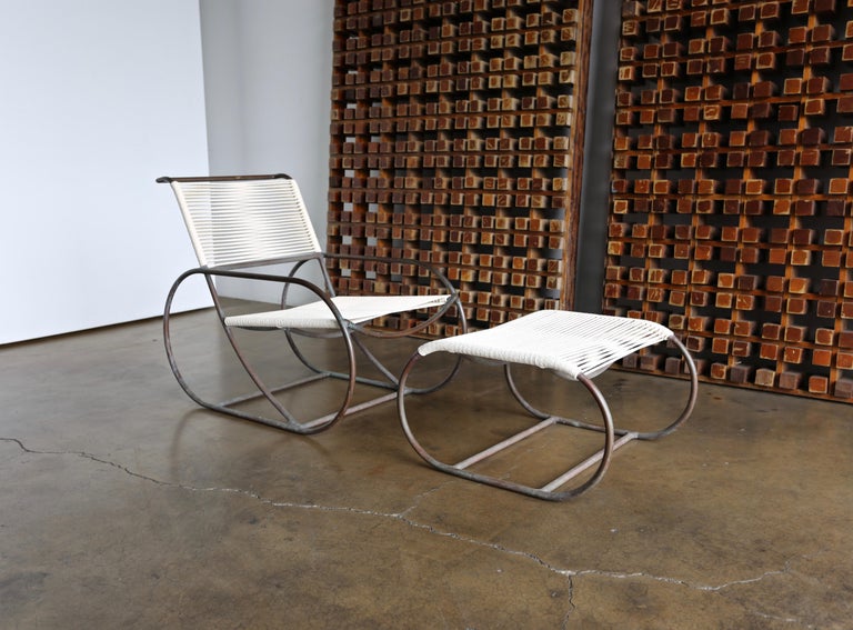 Bronze Outdoor Lounge Chair and Ottoman by Kipp Stewart for Terra of ...