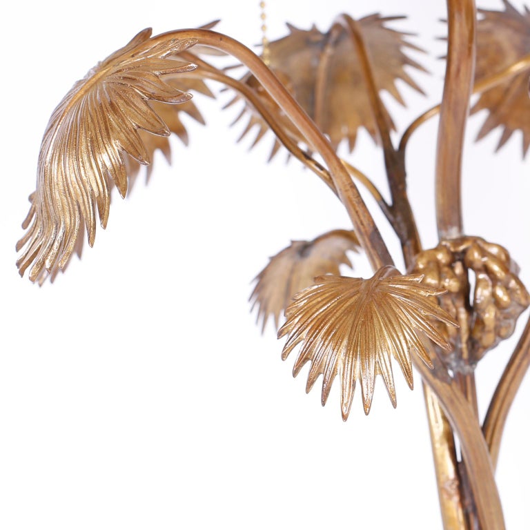 Bronze Palm Tree Table Lamp at 1stDibs