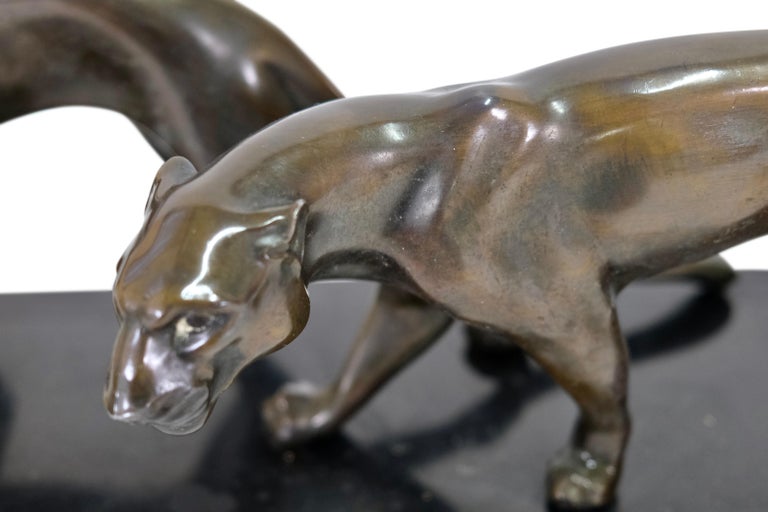 Bronze Panthers by Maurice Font French Art Deco Sculpture 1930s on ...