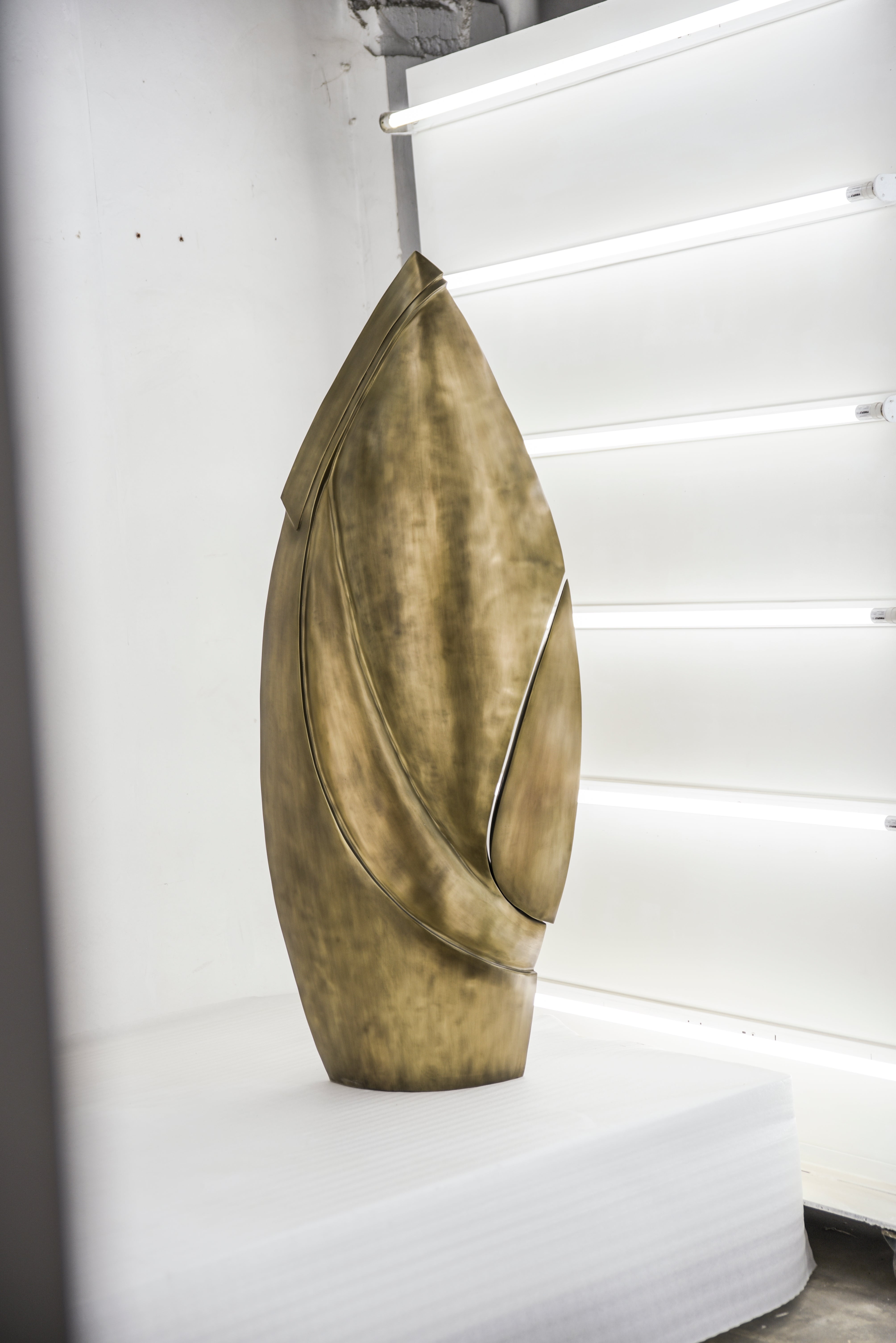 Bronze-Patina Brass Sculpture by Patrick Coard Paris For Sale at 1stDibs