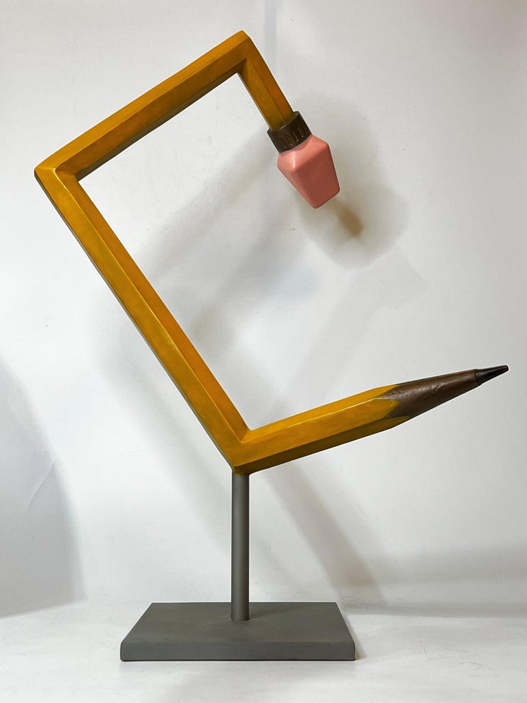 Bronze Pencil Sculpture "Write Angle" by Adnan Charara For Sale at 1stDibs