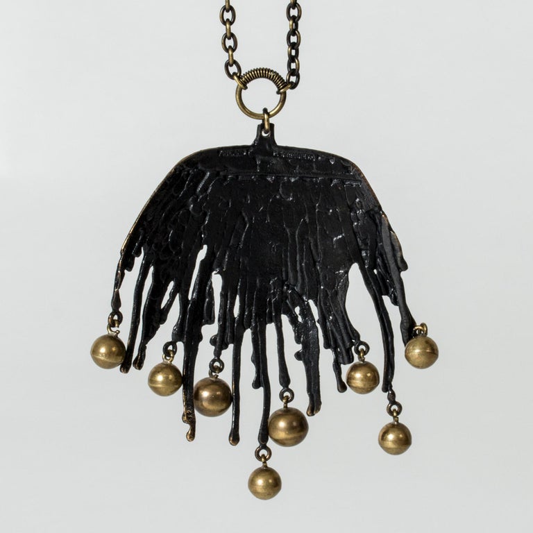 Bronze Pendant by Pentti Sarpaneva for Turun Hopea, Finland, 1970s at ...