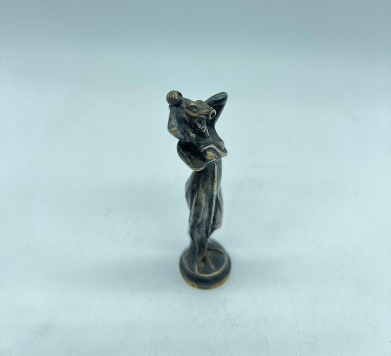 Bronze Petschaft Seal "Lady" Monogram "a" Around 1900 For Sale at 1stDibs