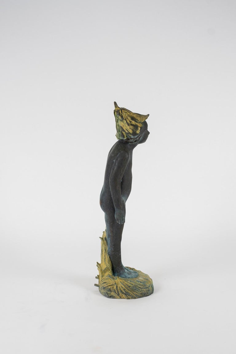Bronze Pixie Fairy Garden Statue Fountain at 1stDibs