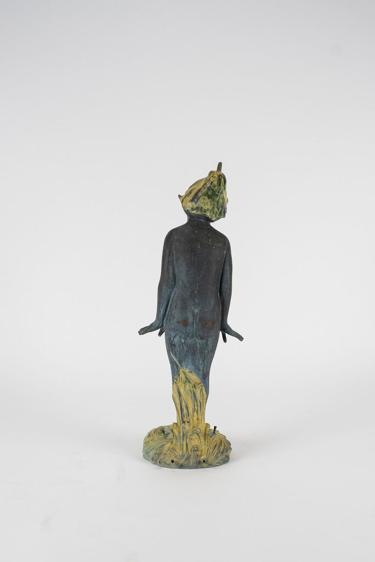 Bronze Pixie Fairy Garden Statue Fountain at 1stDibs