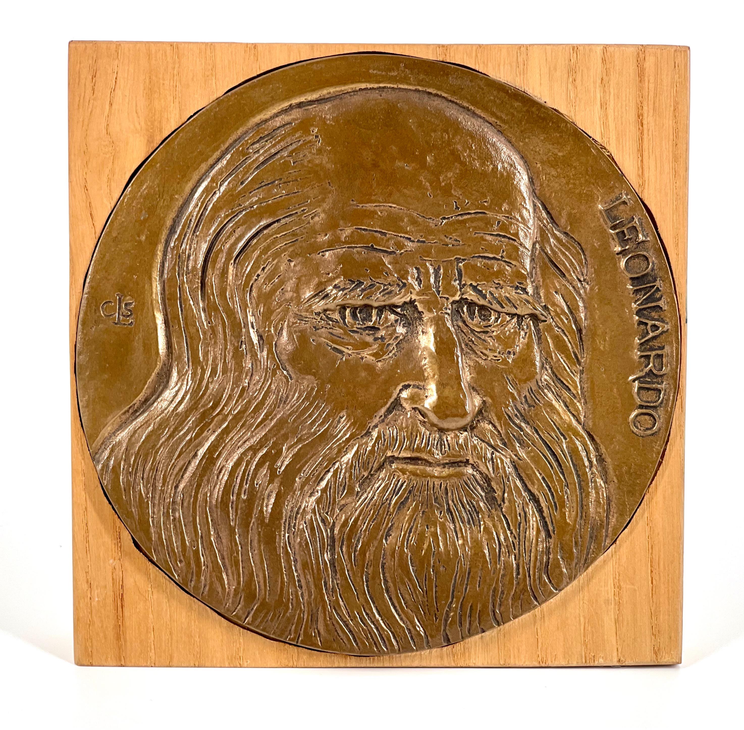 Bronze Plaque of Leonardo Da Vinci by Lajos Cseri, 1970s For Sale at ...
