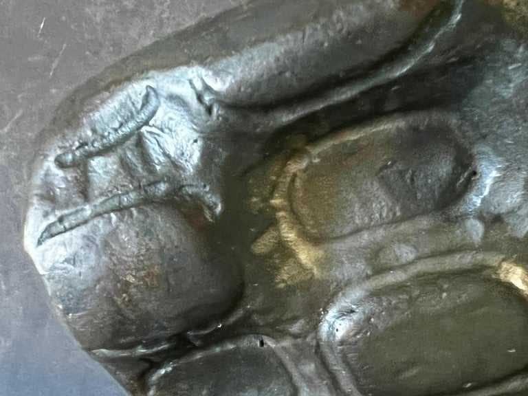 Bronze Push-Pull Door Handle with Contoured Design For Sale at 1stDibs